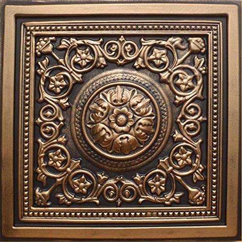 Pvc Ceiling Tiles 30-Pack - Copper Patina 24x24" (Covers 120 Sq Ft ...