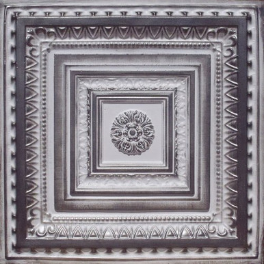 30pc of Brilliance Silver/White (24"x24" PVC 20 mil) Ceiling Tiles ...