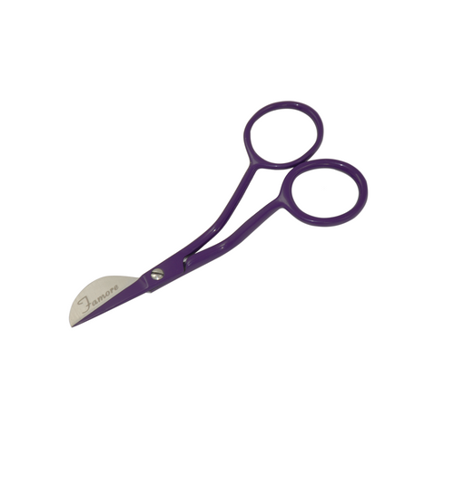 Famore 4" Purple Mini Duck Bill Applique Scissors 712MDP - Sewing Supplies