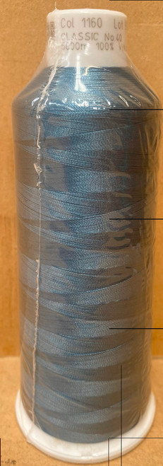 Classic 40 #1160 Antique Blue - 5000m - Sewing Supplies