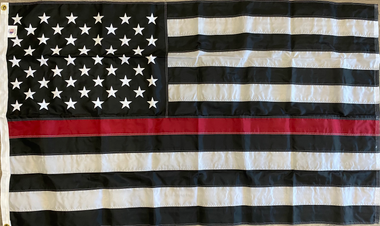 Thin Red Line American Flag - 3' x 5' - Sewn Nylon
