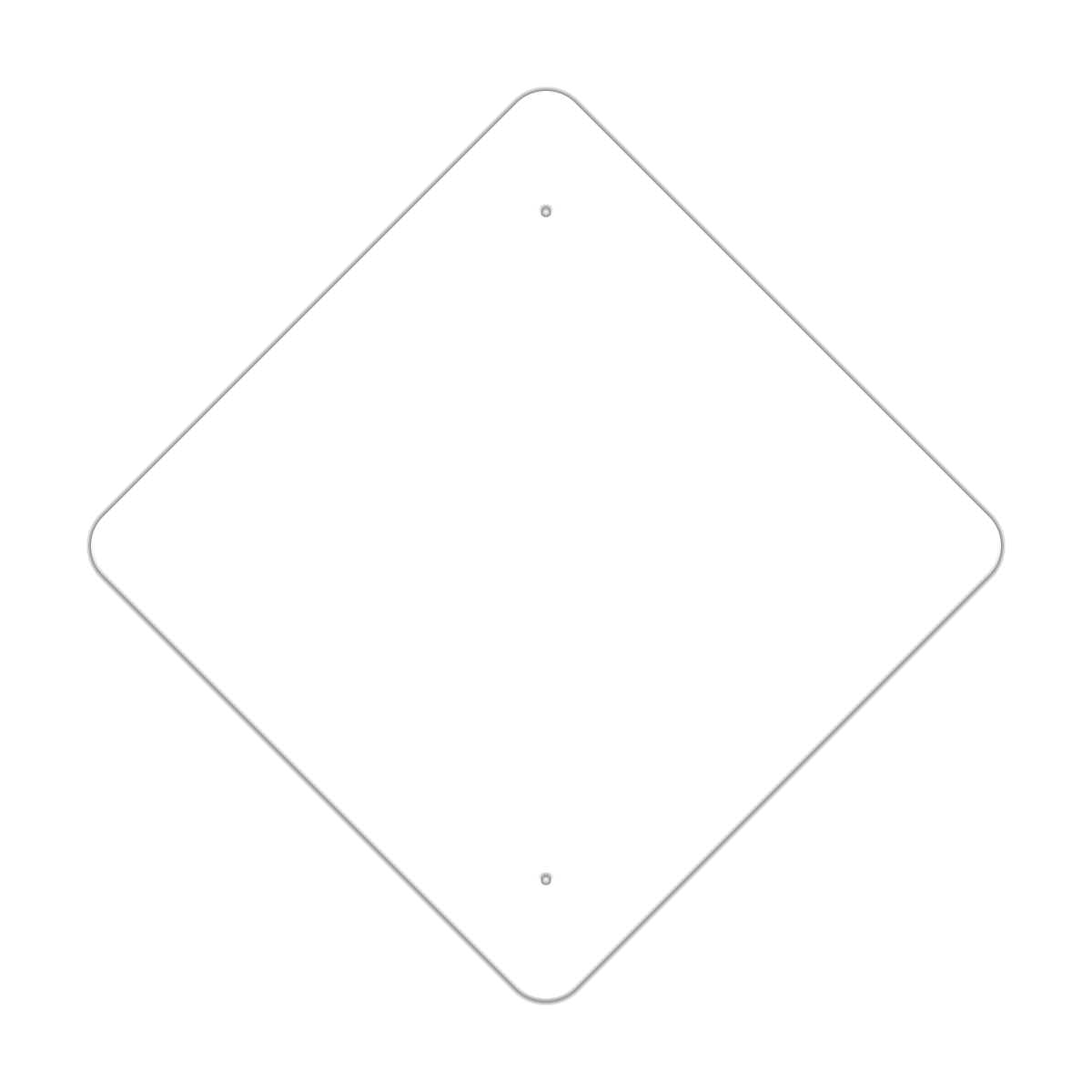 24" Diamond Reflective Sign Blank - Hall Signs