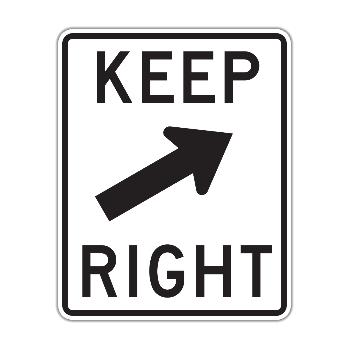 R4-7 Keep Right - Hall Signs