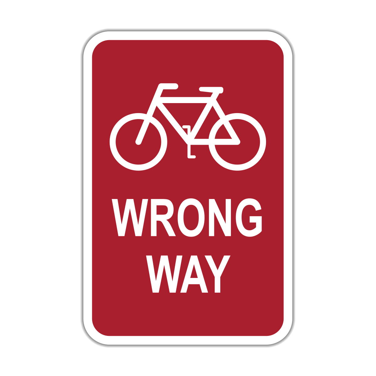 R5-1b Bicycle Wrong Way - Hall Signs