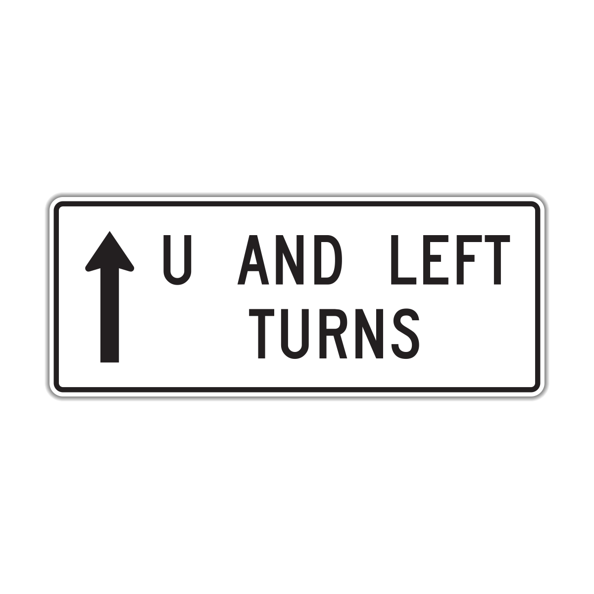 R3-26 U Turn and Left Turns Directional - Hall Signs