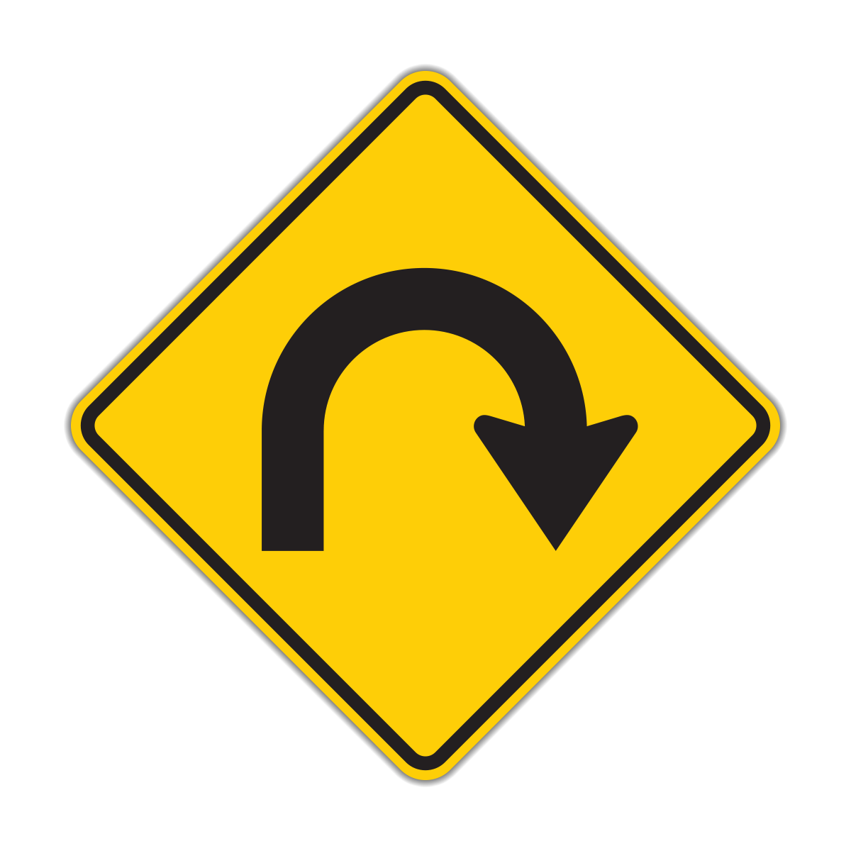 W1-11 Hairpin Curve - Hall Signs