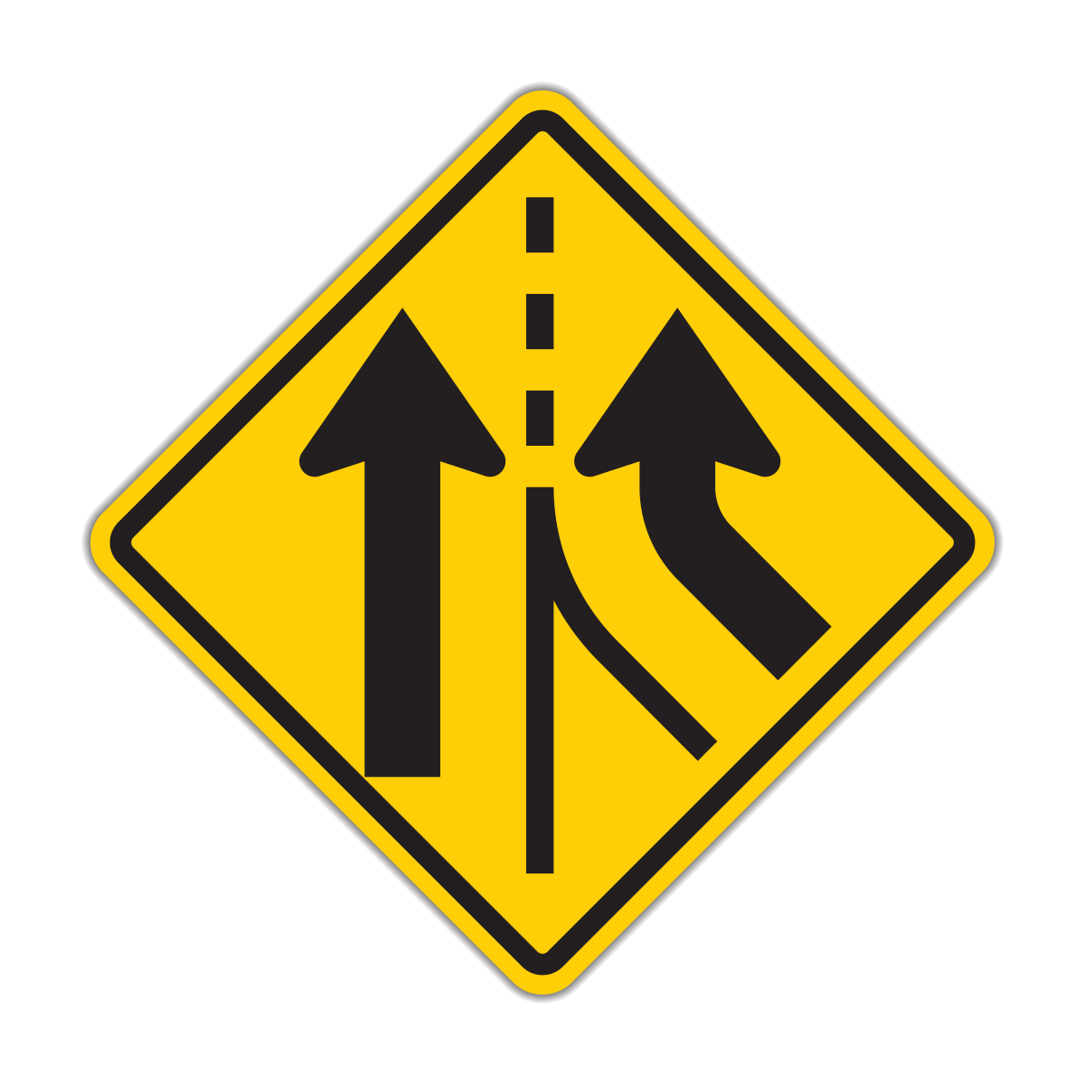 W4-3 Added Lane - Hall Signs