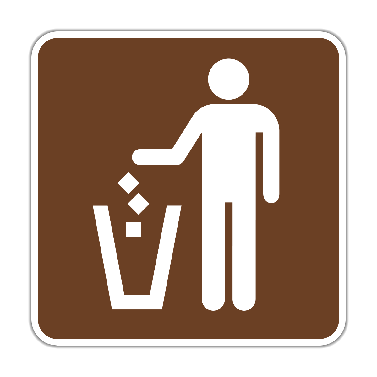 RS-086 Litter Receptacle - Hall Signs