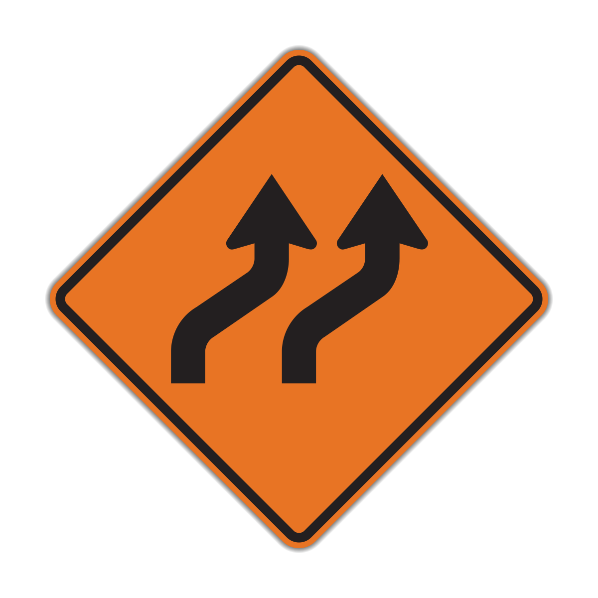 W1-4b Reverse Curve - Hall Signs