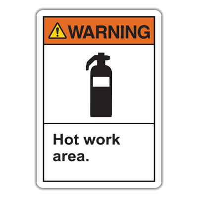 W4 Warning - Hot Work Area - Hall Signs