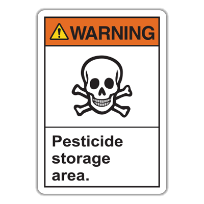 W7 Warning - Pesticide Storage Area - Hall Signs