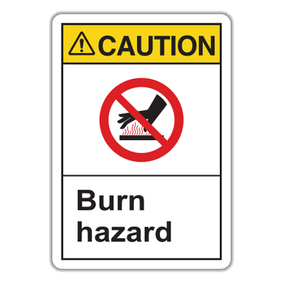 C1 Caution - Burn Hazard - Hall Signs