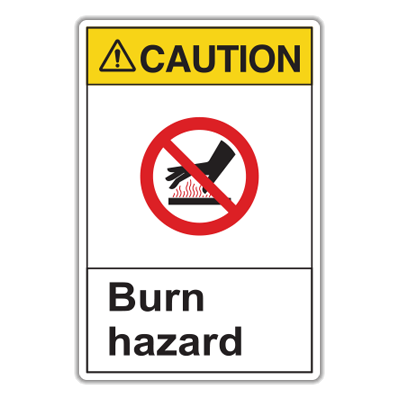 C1 Caution - Burn Hazard - Hall Signs