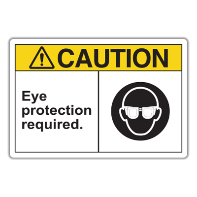 C4 Caution - Eye Protection Required - Hall Signs