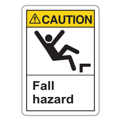 C5 Caution - Fall Hazard - Hall Signs