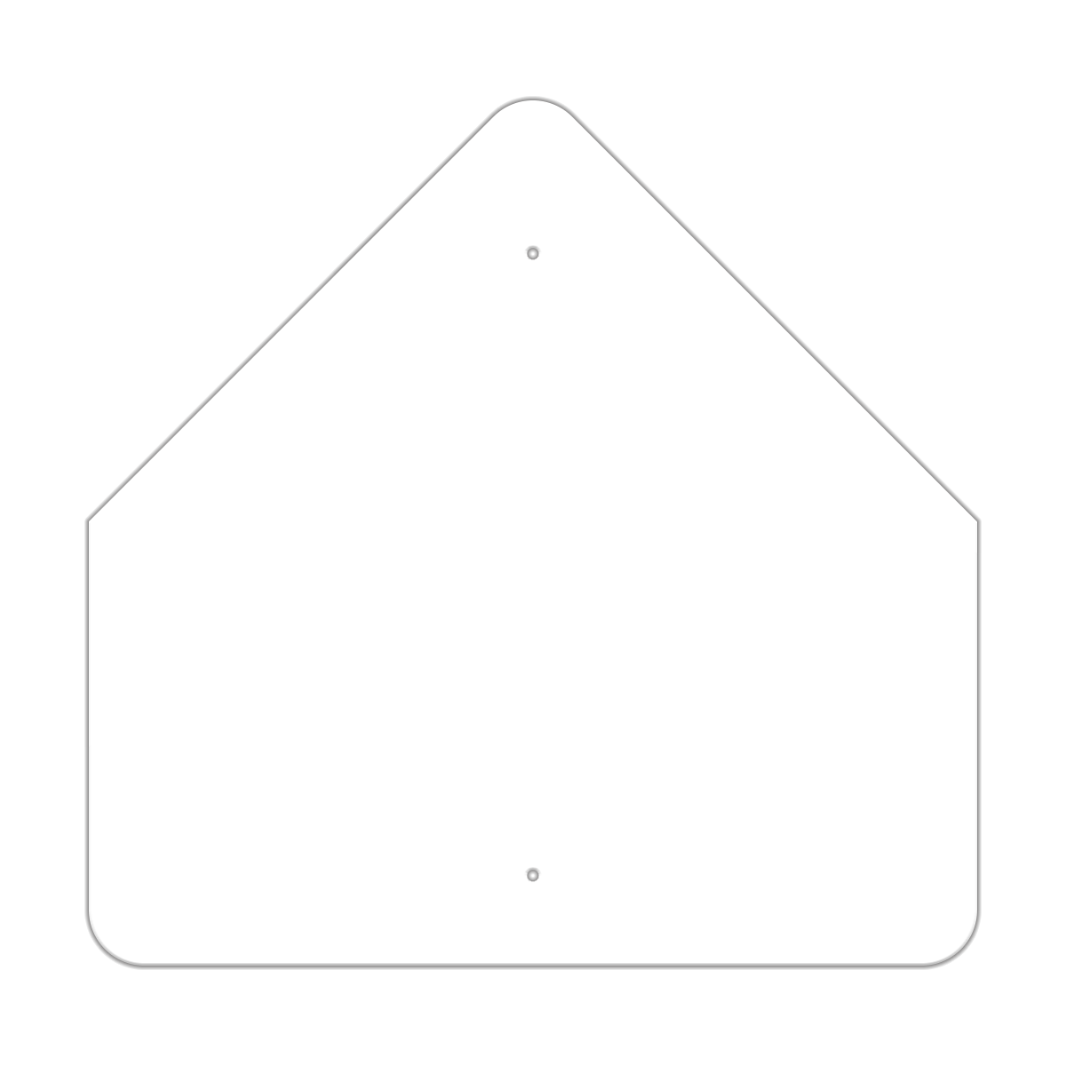 30" Pentagon Non-Reflective Sign Blank - Hall Signs