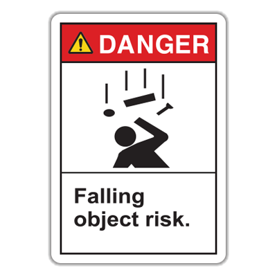 D4 Danger - Falling Object Risk - Hall Signs