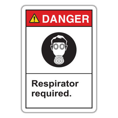 D10 Danger - Respirator Required - Hall Signs