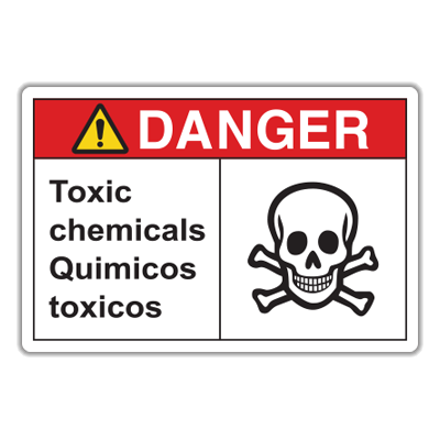 D11 Danger - Toxic Chemicals - Hall Signs