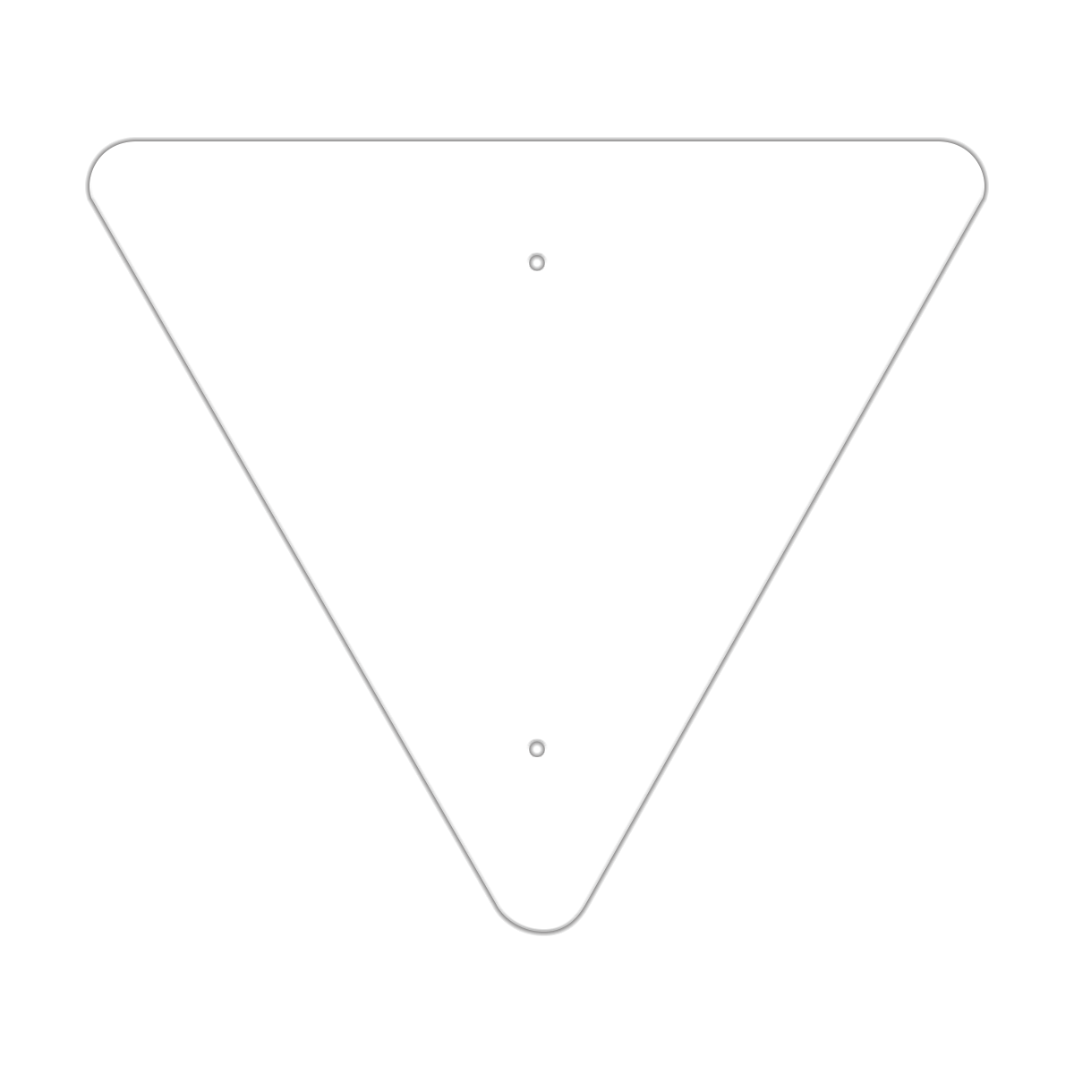 24" Triangle Painted Aluminum Sign Blank - Hall Signs