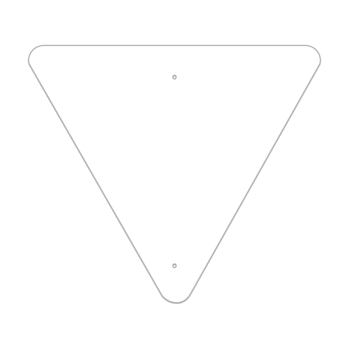 30" Triangle Painted Aluminum Sign Blank - Hall Signs