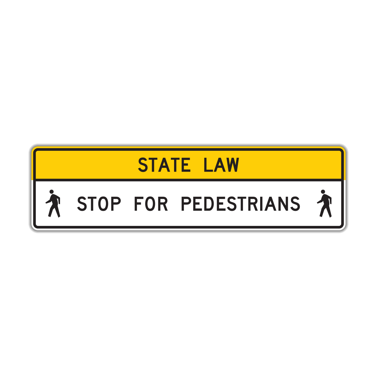 90" x 24" R1-9a Overhead Pedestrian Crossing | store.hallsigns.com
