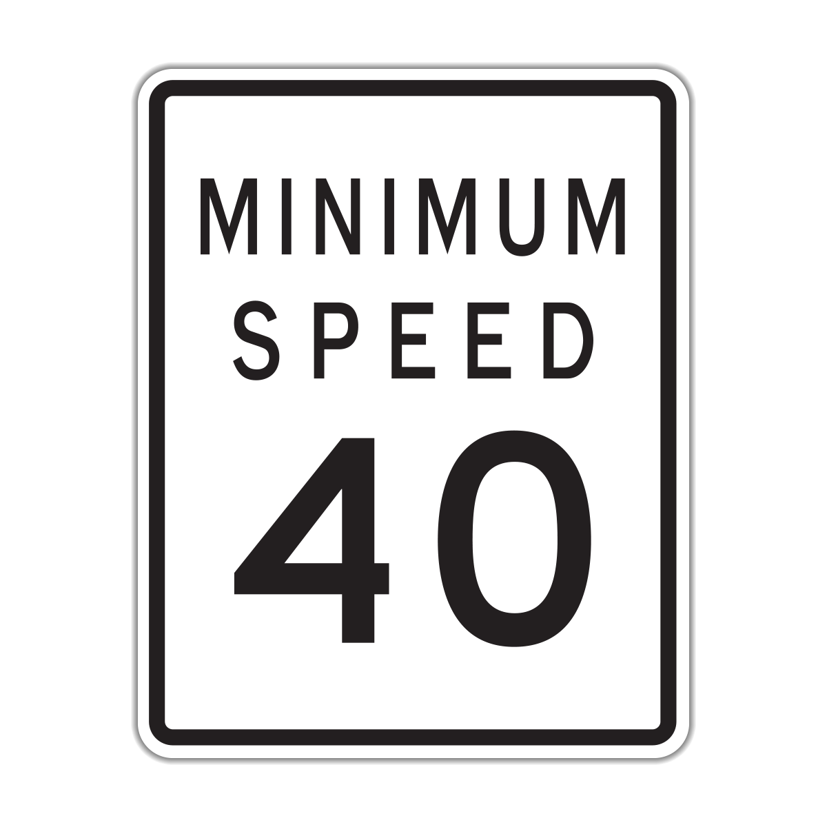 24" x 30" R2-4P Minimum Speed Limit | store.hallsigns.com