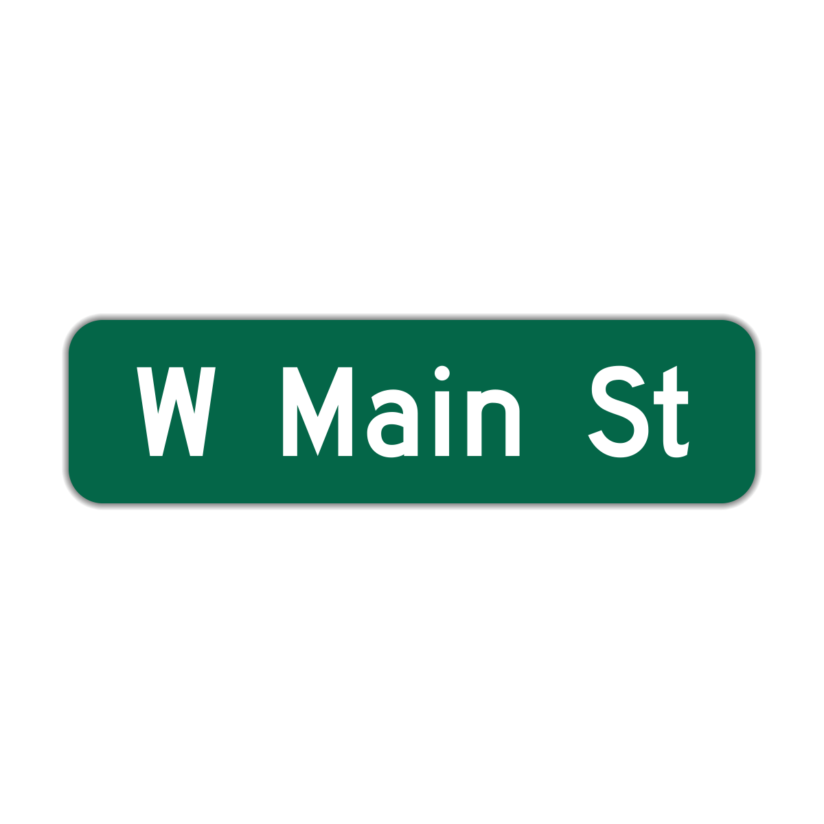 8" Flat Aluminum Street Name Sign - Hall Signs