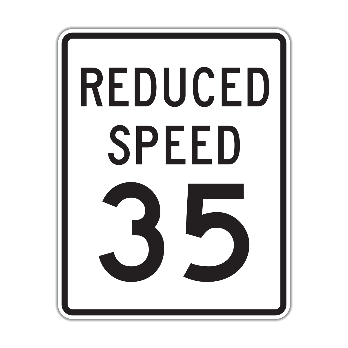 18" x 24" HR2-5b Reduced Speed | store.hallsigns.com