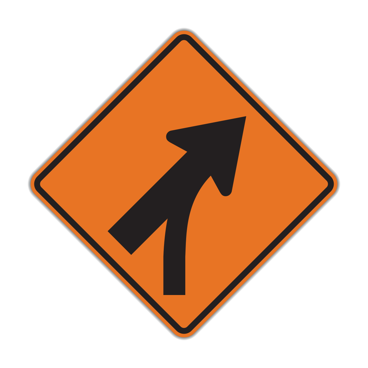 W4-5 Entering Roadway Merge (Construction)