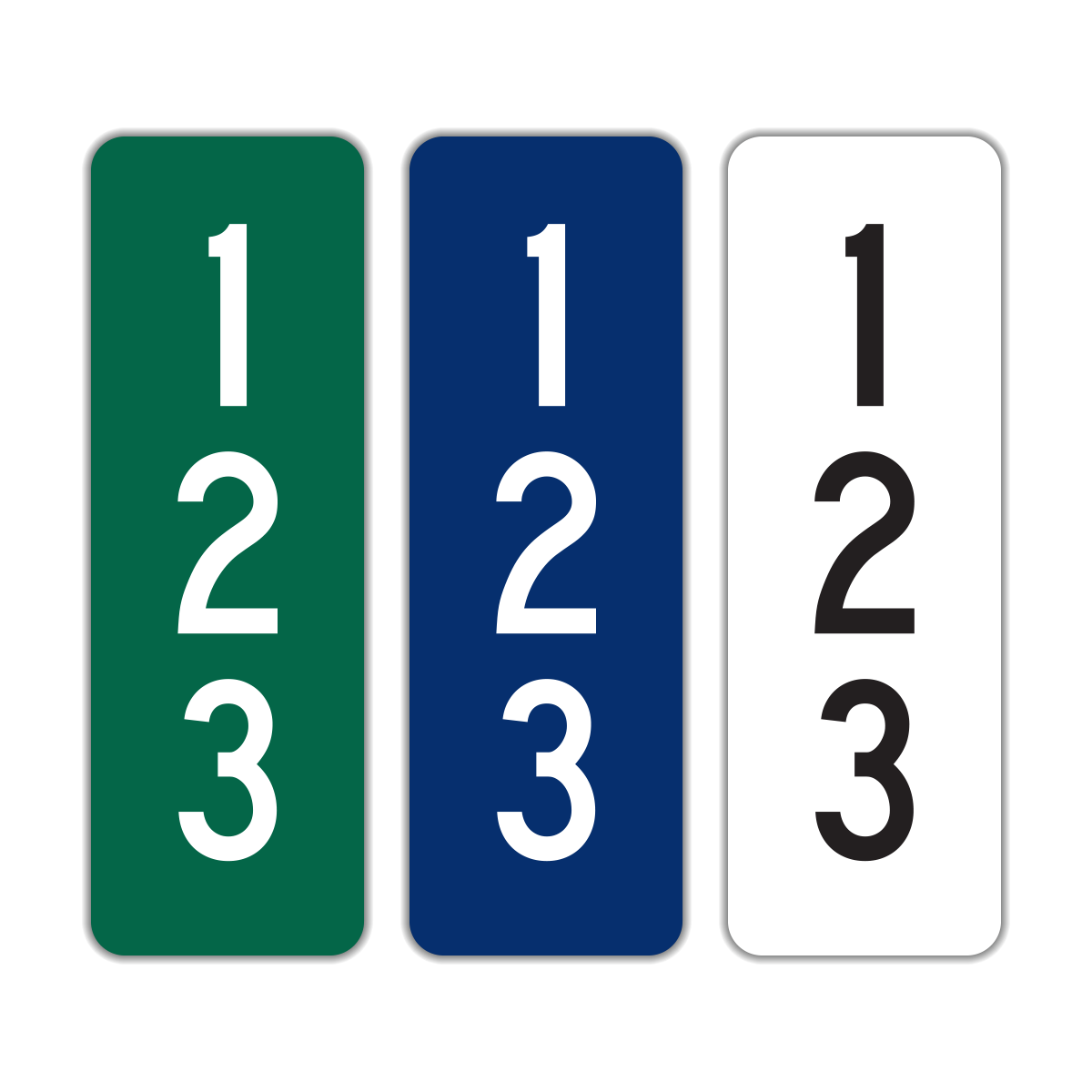 6" x 18" Reflective 911 Address Sign (2 or 3 Digits) - Hall Signs