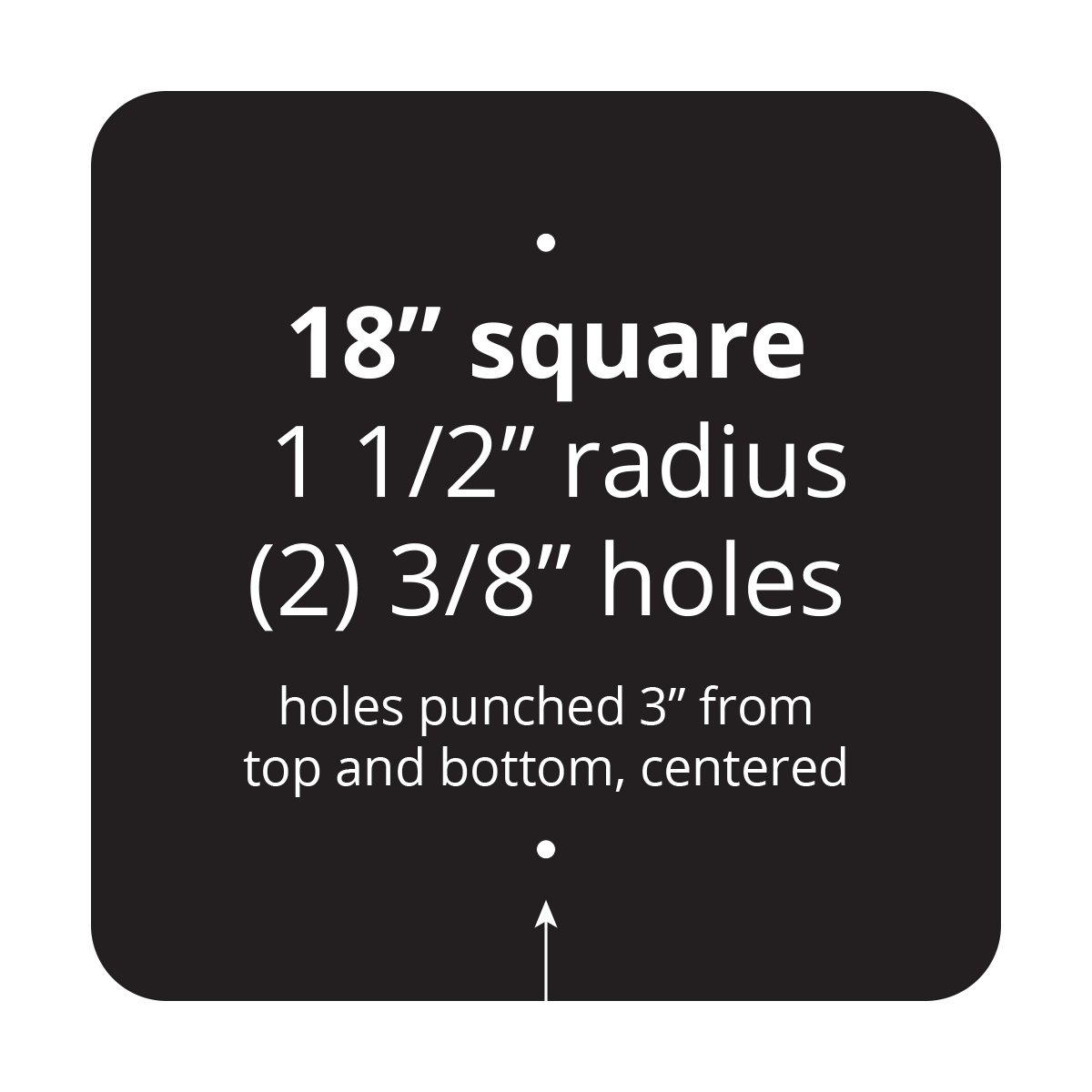 18" Square Reflective Sign Blank - Hall Signs