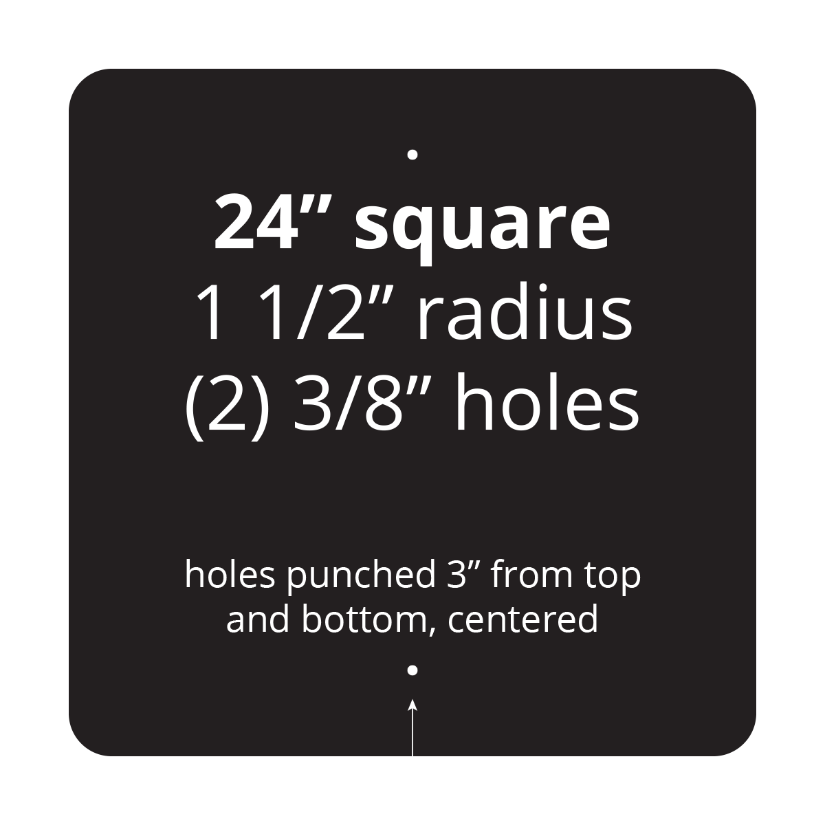 24" Square Reflective Sign Blank - Hall Signs