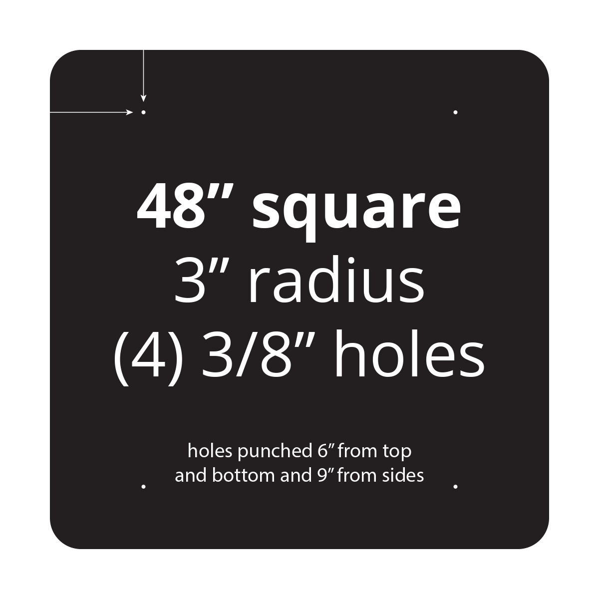 48" Square Reflective Sign Blank - Hall Signs