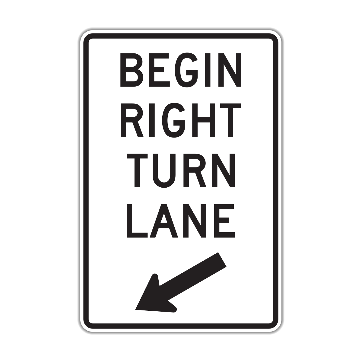 R3-20 Begin Right (Left) Turn Lane - Hall Signs