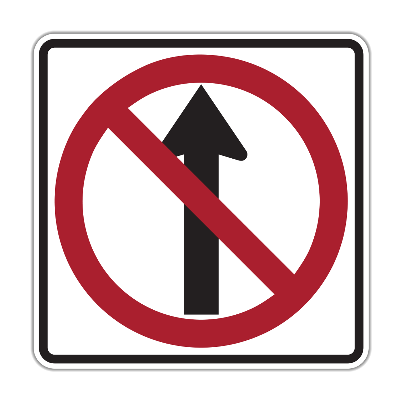 R3-27 No Straight Through - Hall Signs