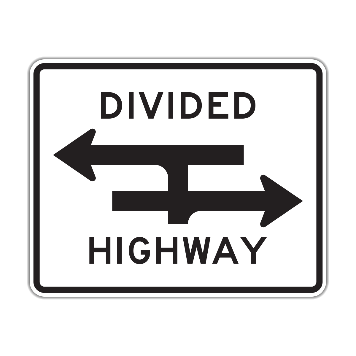 R6-3a Divided Highway Crossing - Hall Signs
