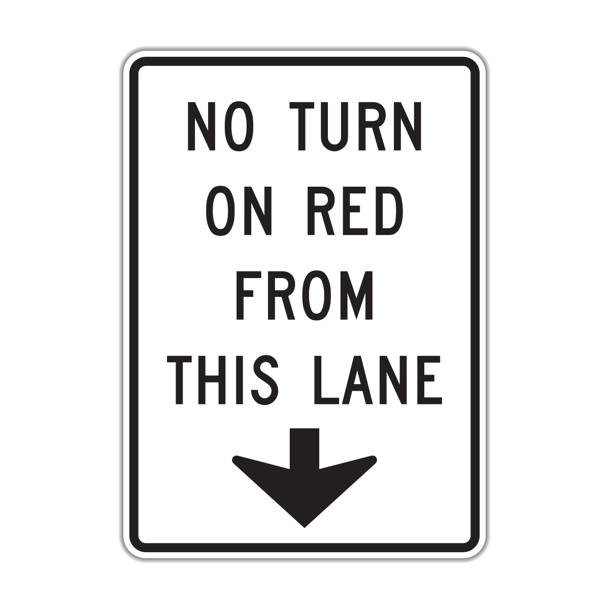 R10-11d No Turn on Red From This Lane - Hall Signs