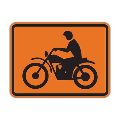 W8-15P Motorcycle (Construction) - Hall Signs