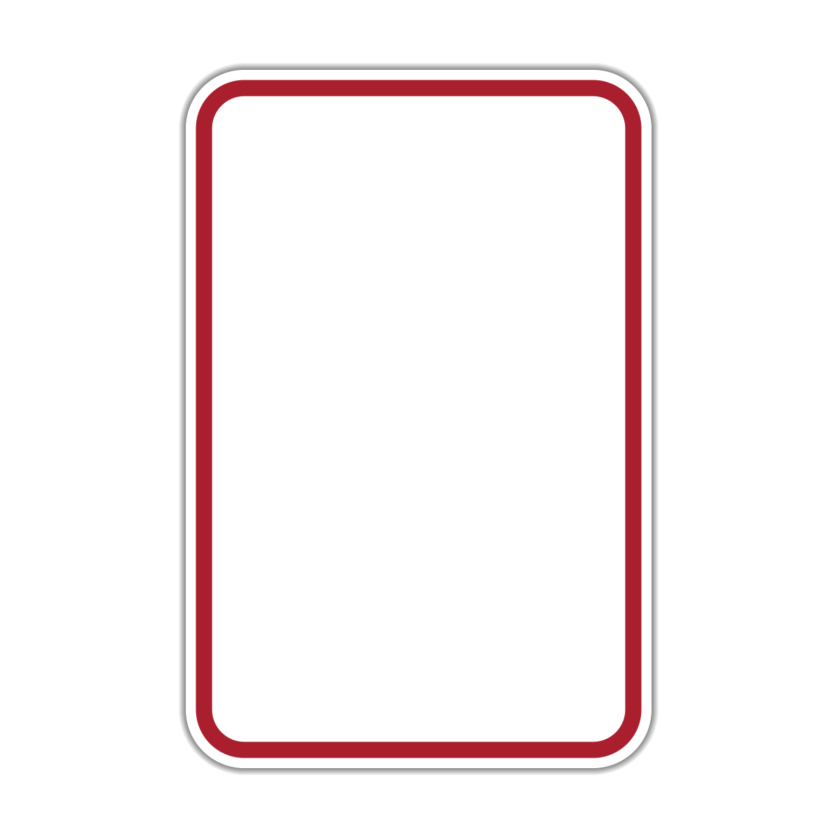 HR7-114 Red Border on White - Hall Signs