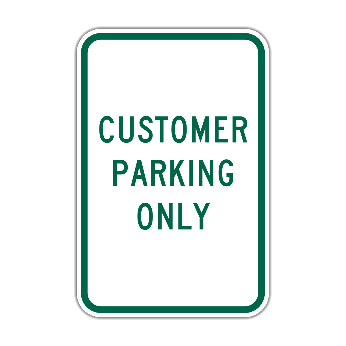 CPO Customer Parking Only - Hall Signs