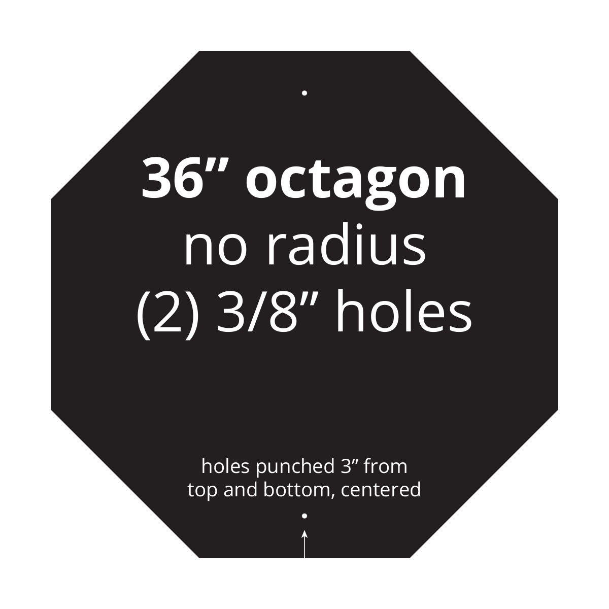 36" Octagon Reflective Sign Blank - Hall Signs