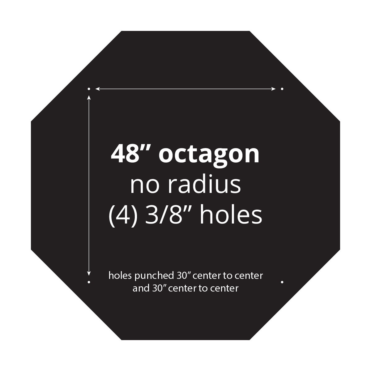 48" Octagon Reflective Sign Blank - Hall Signs