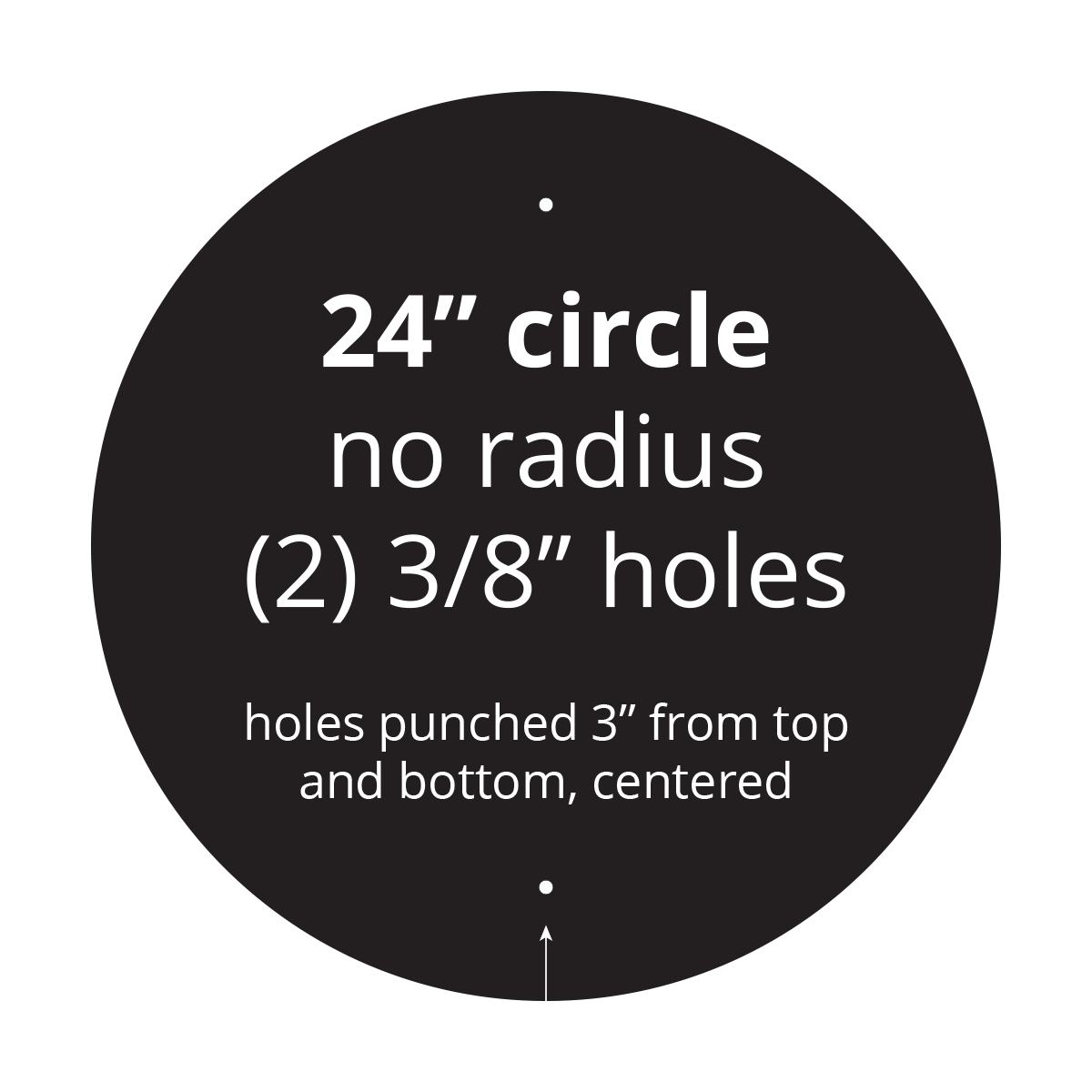 24" Circle Reflective Sign Blank - Hall Signs