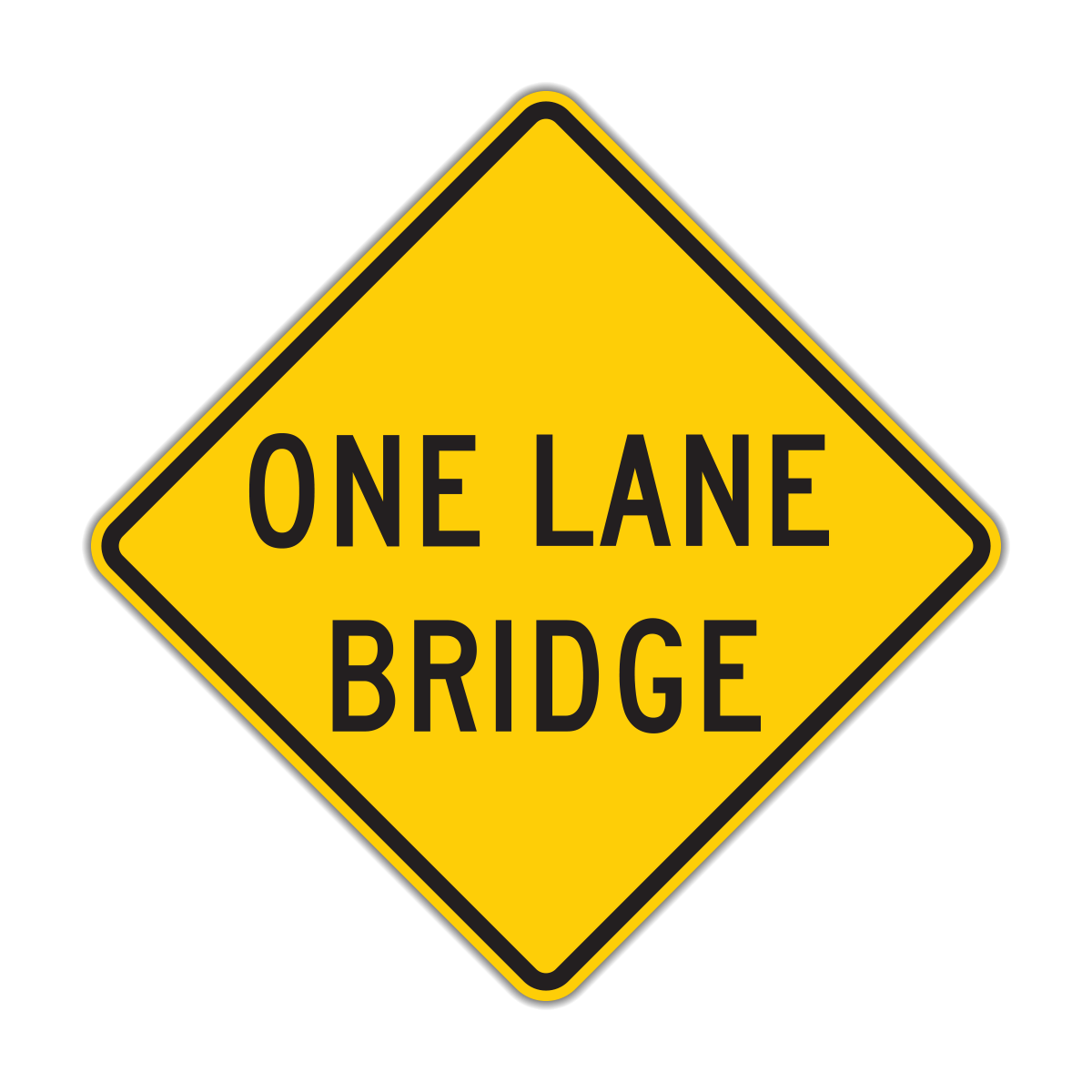 W5-3 One Lane Bridge - Hall Signs