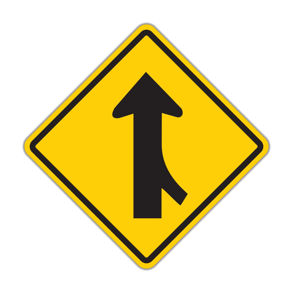 W4-1 Merge - Hall Signs