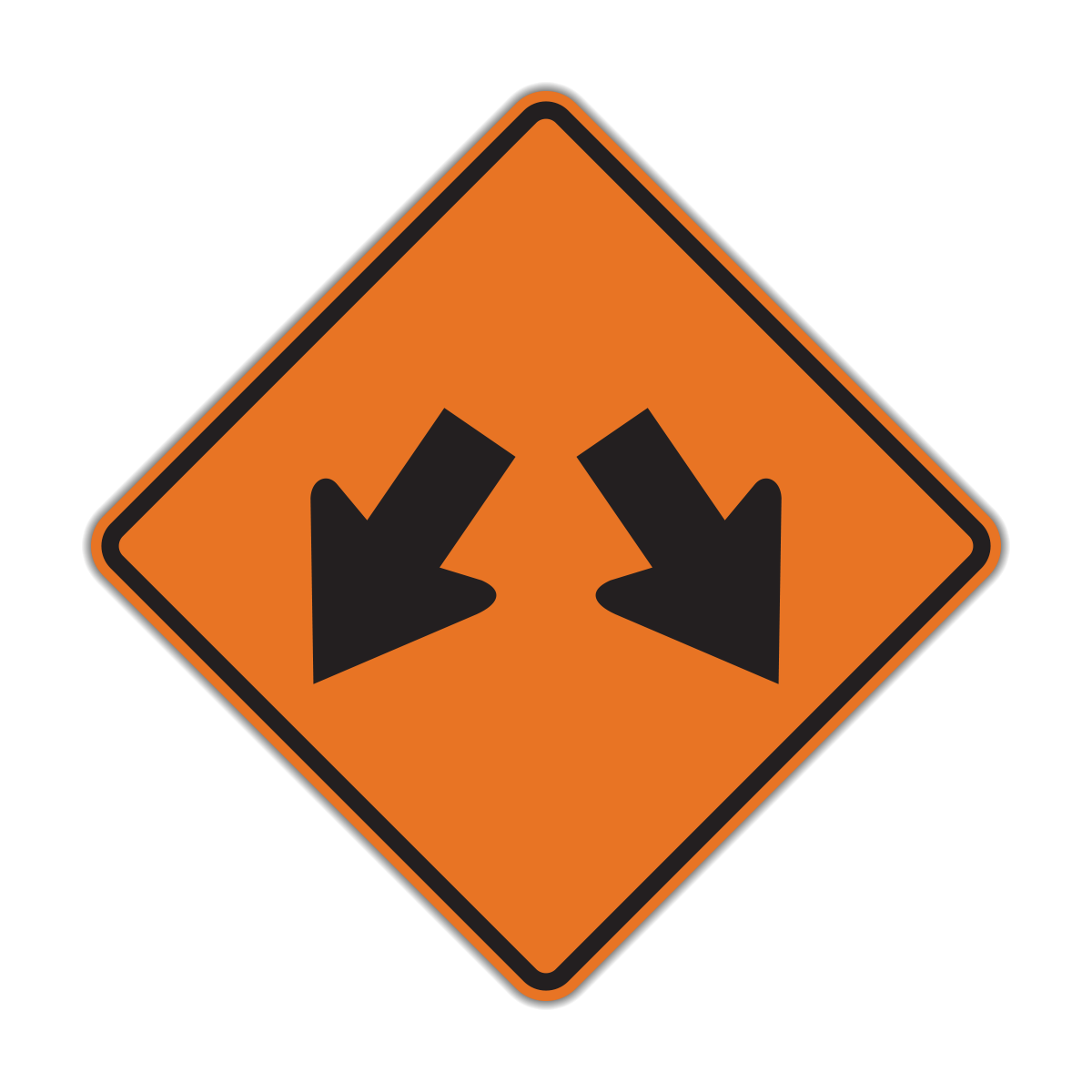 W12-1 Double Arrow (Construction) - Hall Signs