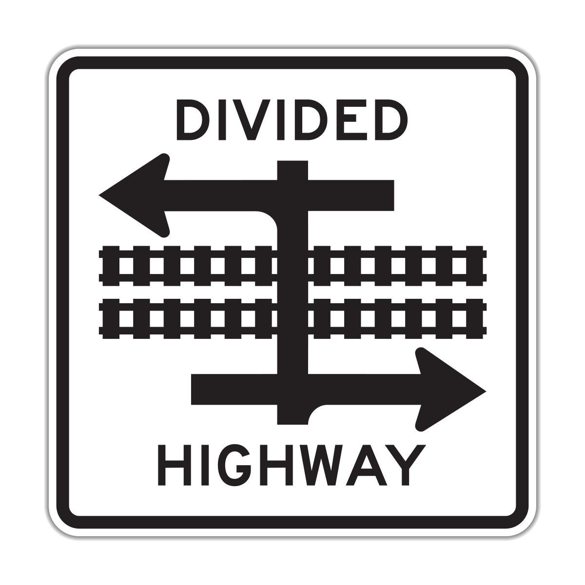 R15-7 Light Rail Divided Highway Symbol - Hall Signs