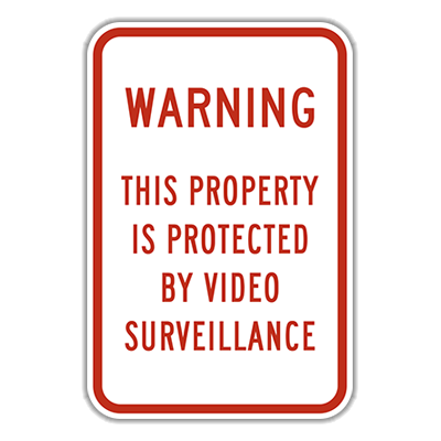 WVS Warning This Property Is Protected by Video Surveillance - Hall Signs