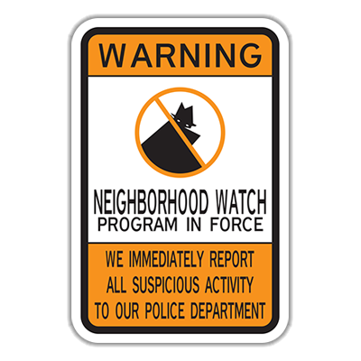 WNF Warning Neighborhood Watch Program in Force - Hall Signs
